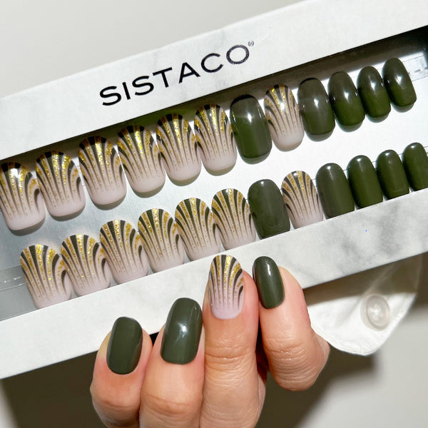 Night Blaze - Oval Sustainable Nails – Sistaco New Zealand